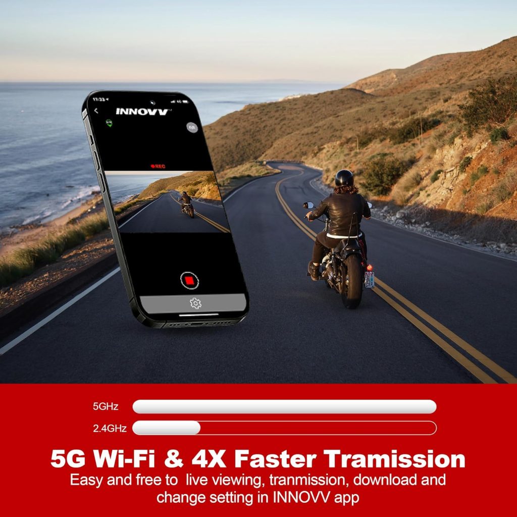 INNOVV K5 Dual Channel 4K Ultra HD+1080P Motorcycle Dash Cam - OCD Tronic
